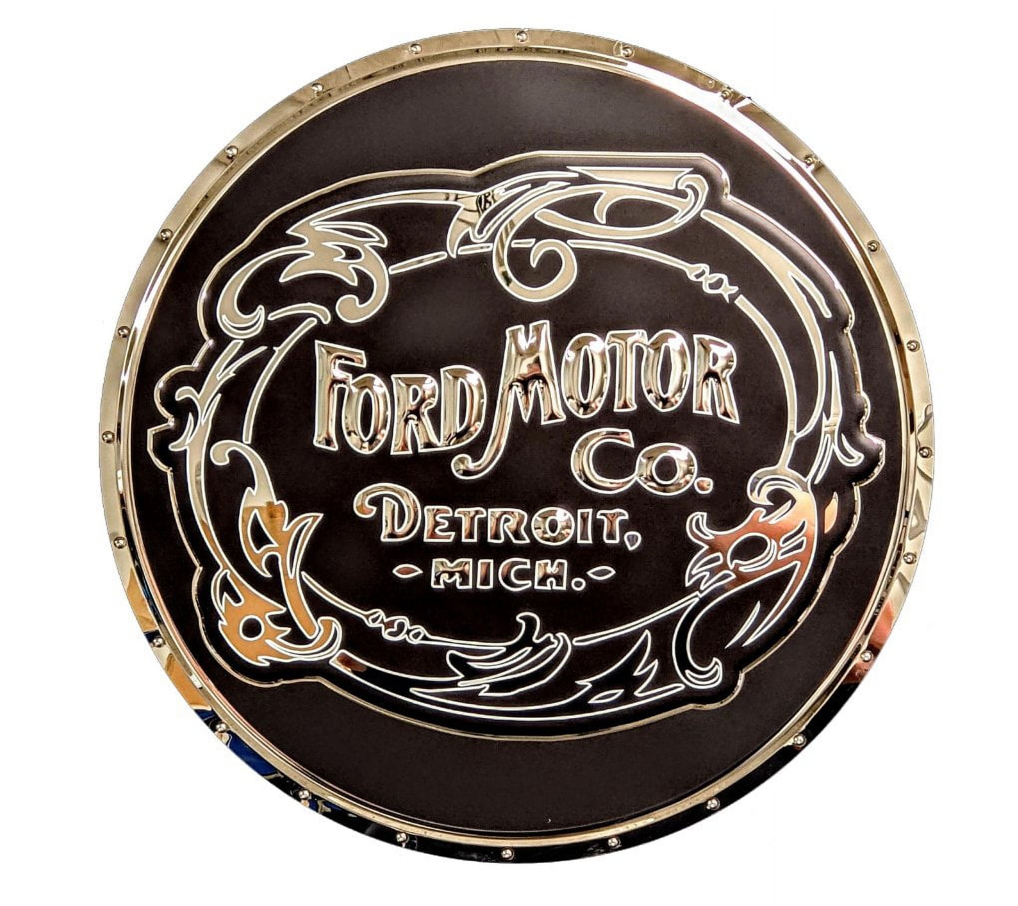 Original Ford Motor Co 1903 Detroit Logo Stainless Steel Wall Hanging ...