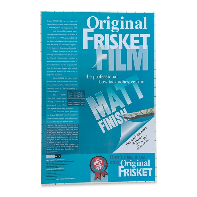 Original Frisket Film Pack - 8 Sheets, 15" x 10", Matte - Walmart.com