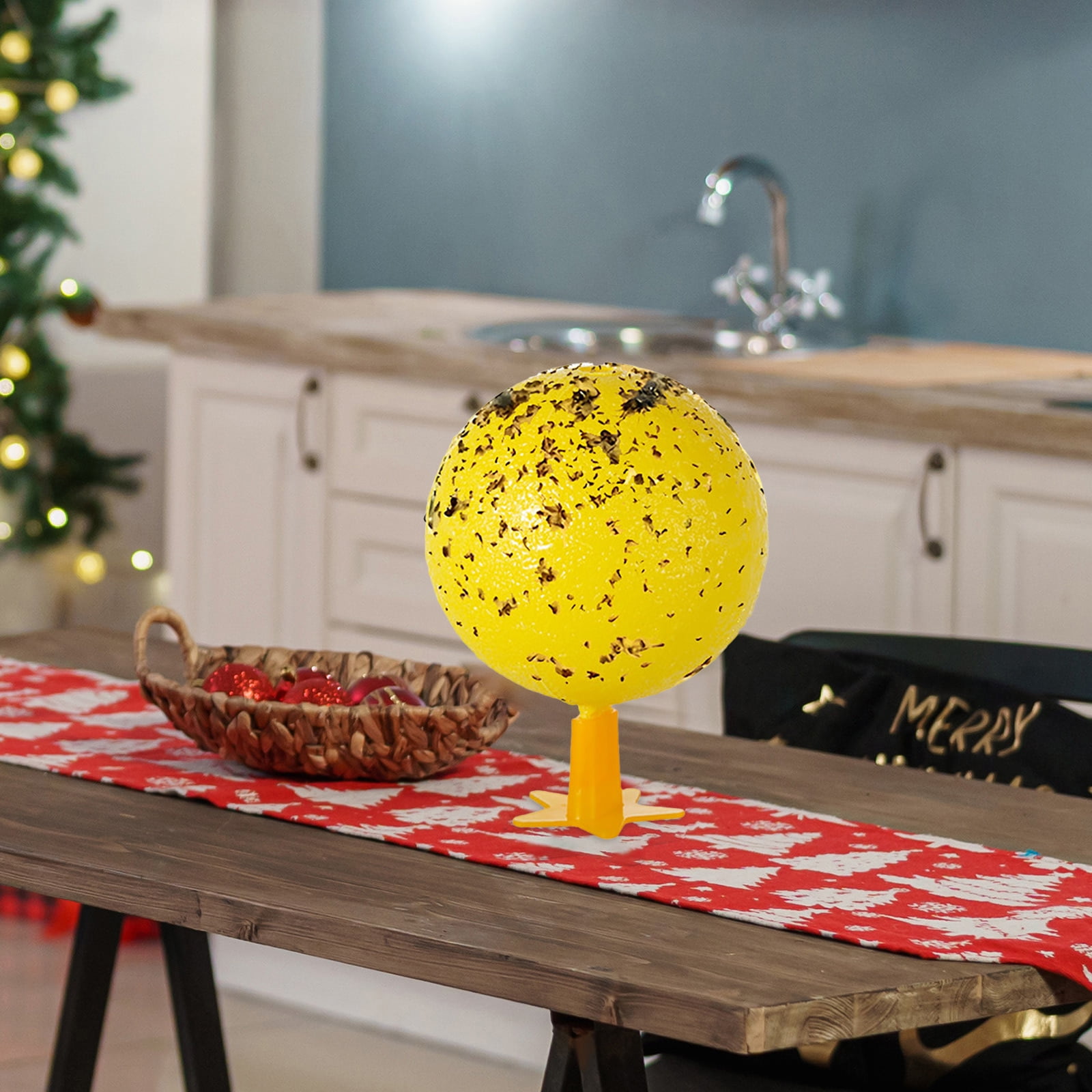 Original Fruit Fly Trap Ball with Light, 6pcs Hanging Fungus Gnat ...