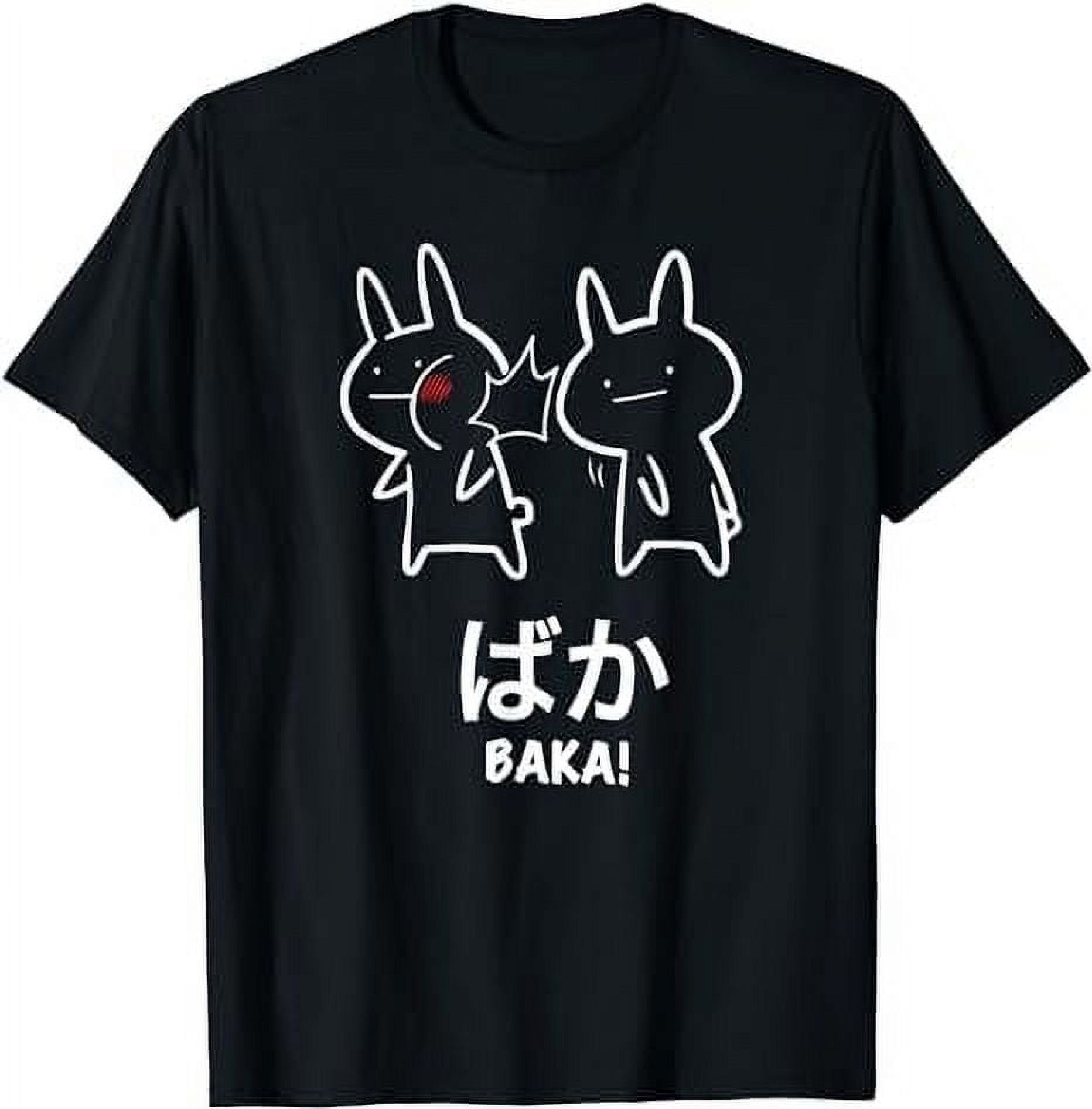 Original Funny Anime Baka Rabbit Slap Design Baka Japanese T-Shirt ...