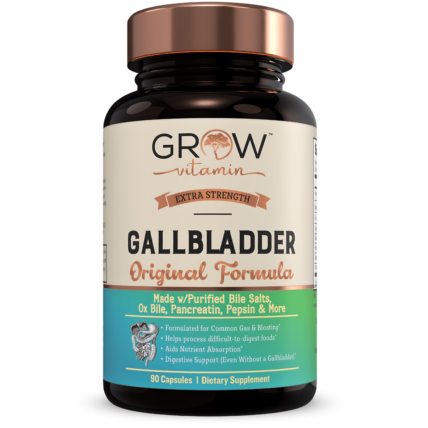 Grow Vitamin Gallbladder Formula - Improves Digestion, Reduces Bloating ...
