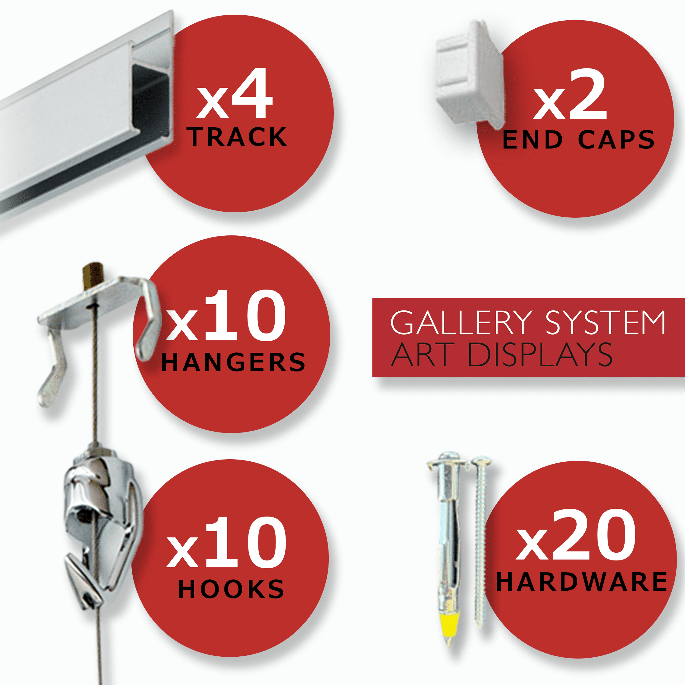 Original Gallery Stainless Steel Pro Picture Hanging System, Adjustable ...