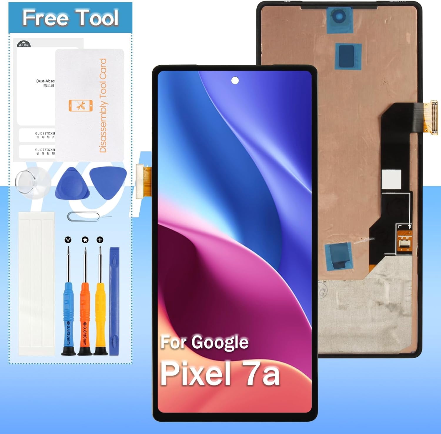 Original for Google Pixel 7A Screen Replacement AMOLED LCD Display GWKK3, GHL1X, G0DZQ, G82U8 ...