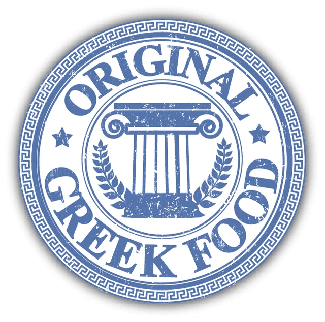 Original Greek Food Grunge Rubber Stamp Car Sticker Phone Decal Water ...