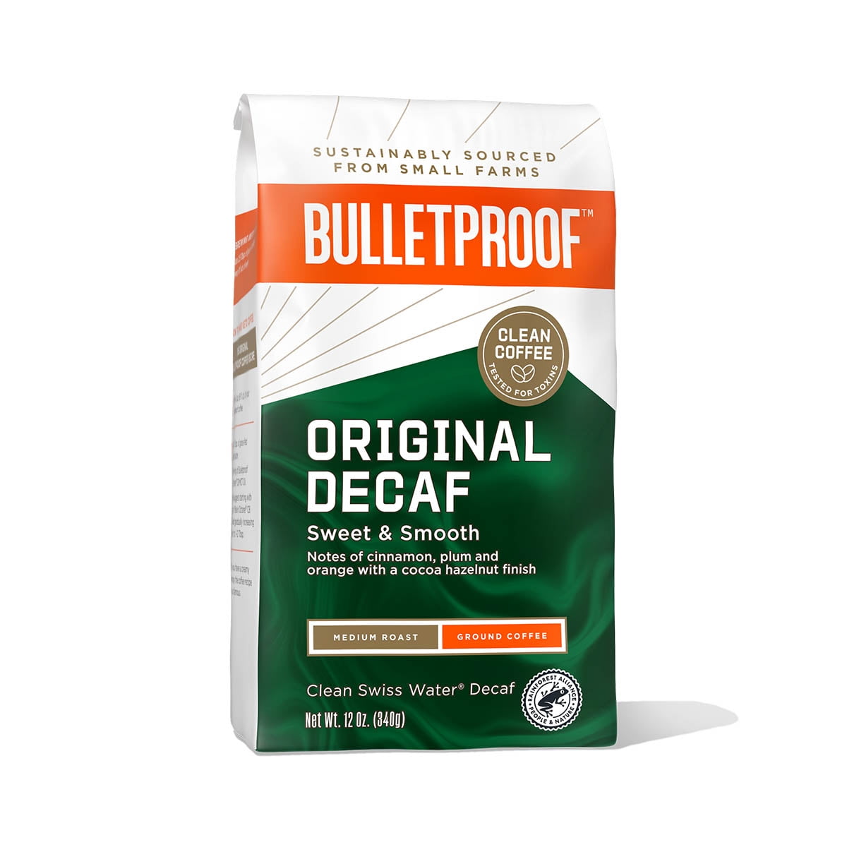 The Original Ground Decaf Coffee, Medium Roast, 12 Oz, Bulletproof Keto ...