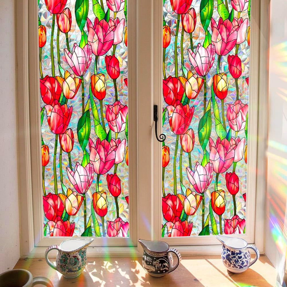 Original Hand-Drawn Stained Glass Window Film, Double-Sided Thickened ...