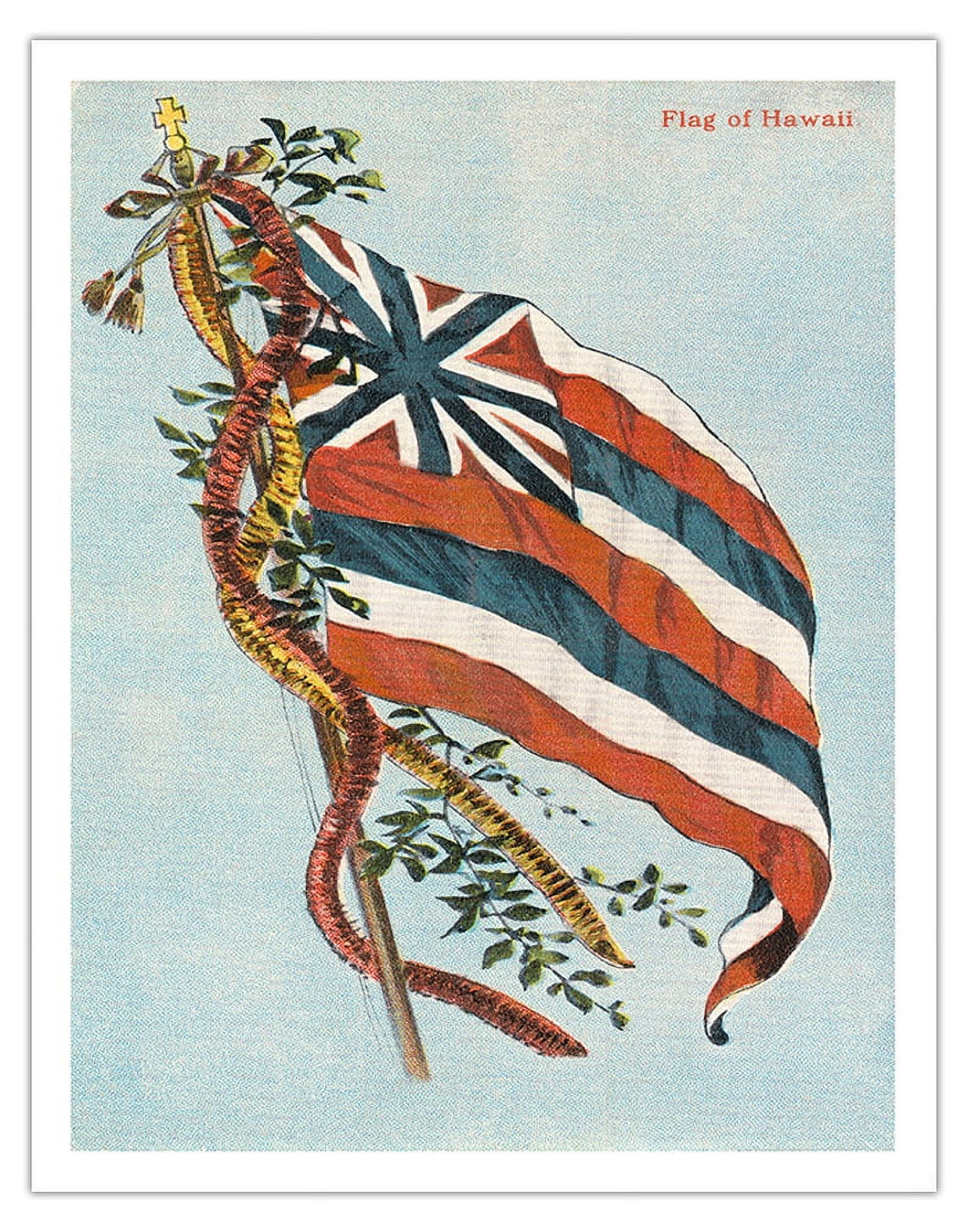 Original Hawaiian Flag - Hawaii USA - Vintage Hawaiian Color Postcard c ...