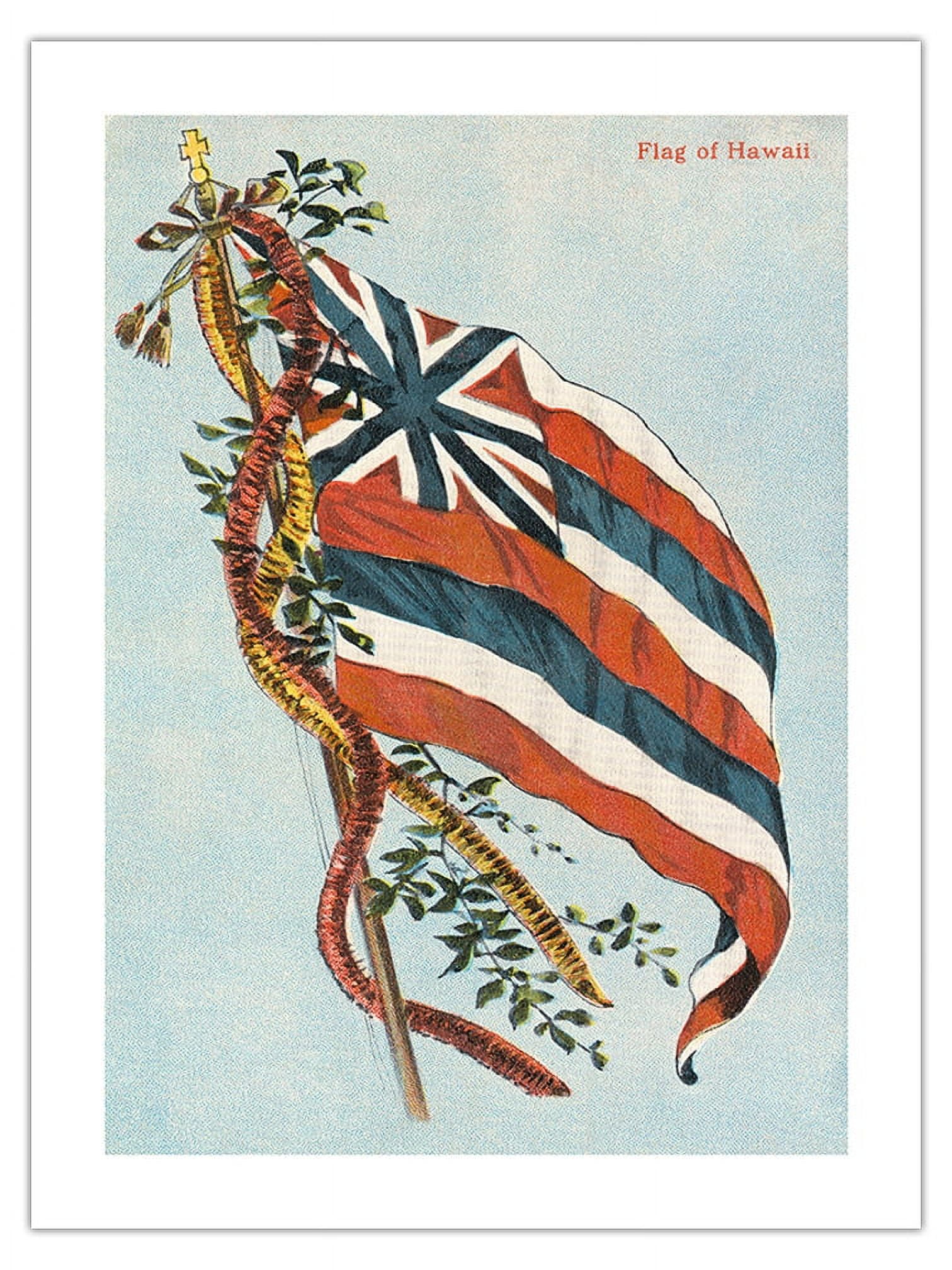 Original Hawaiian Flag - Hawaii USA - Vintage Hawaiian Color Postcard c ...