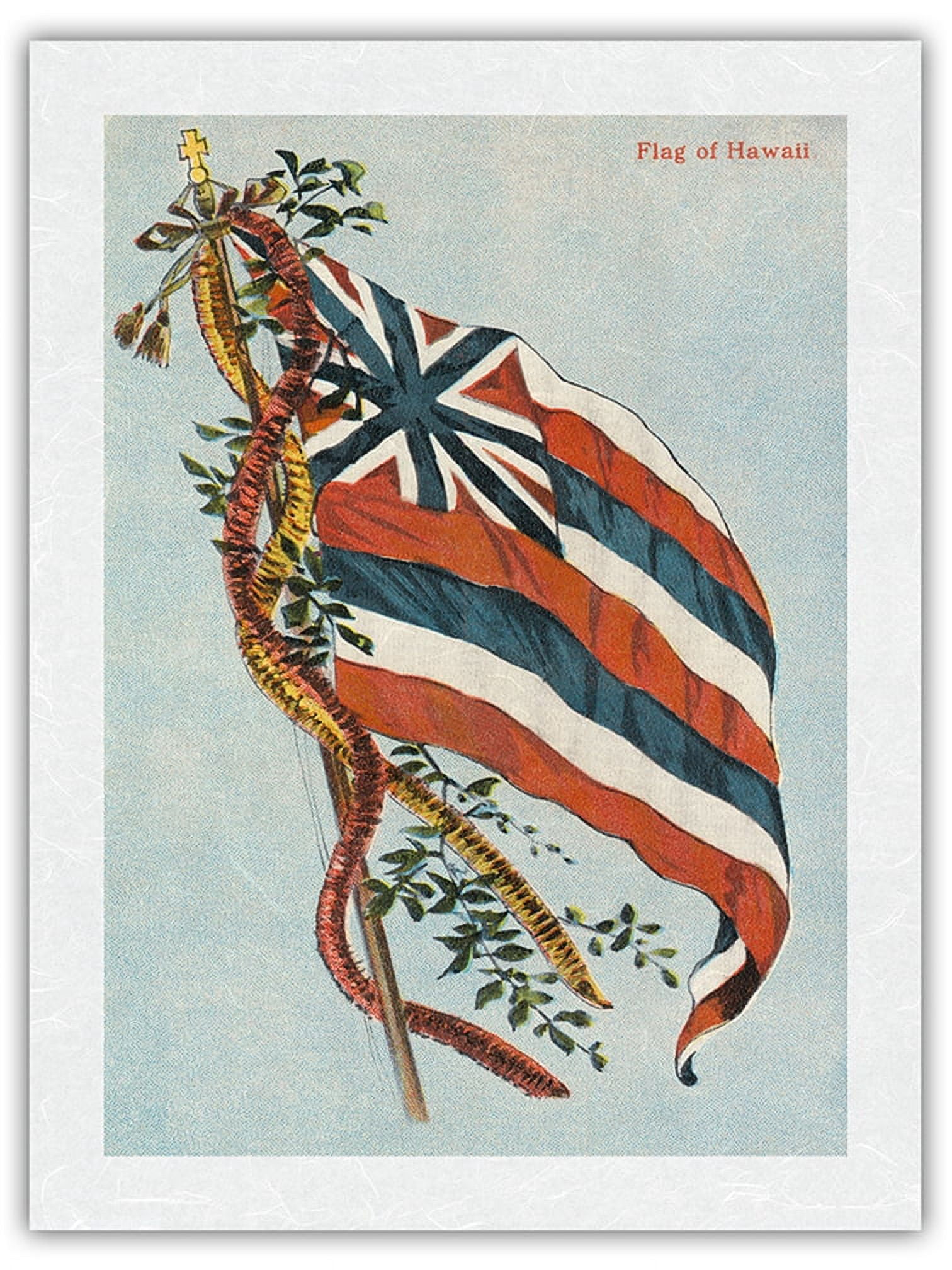Original Hawaiian Flag - Hawaii USA - Vintage Hawaiian Color Postcard c ...