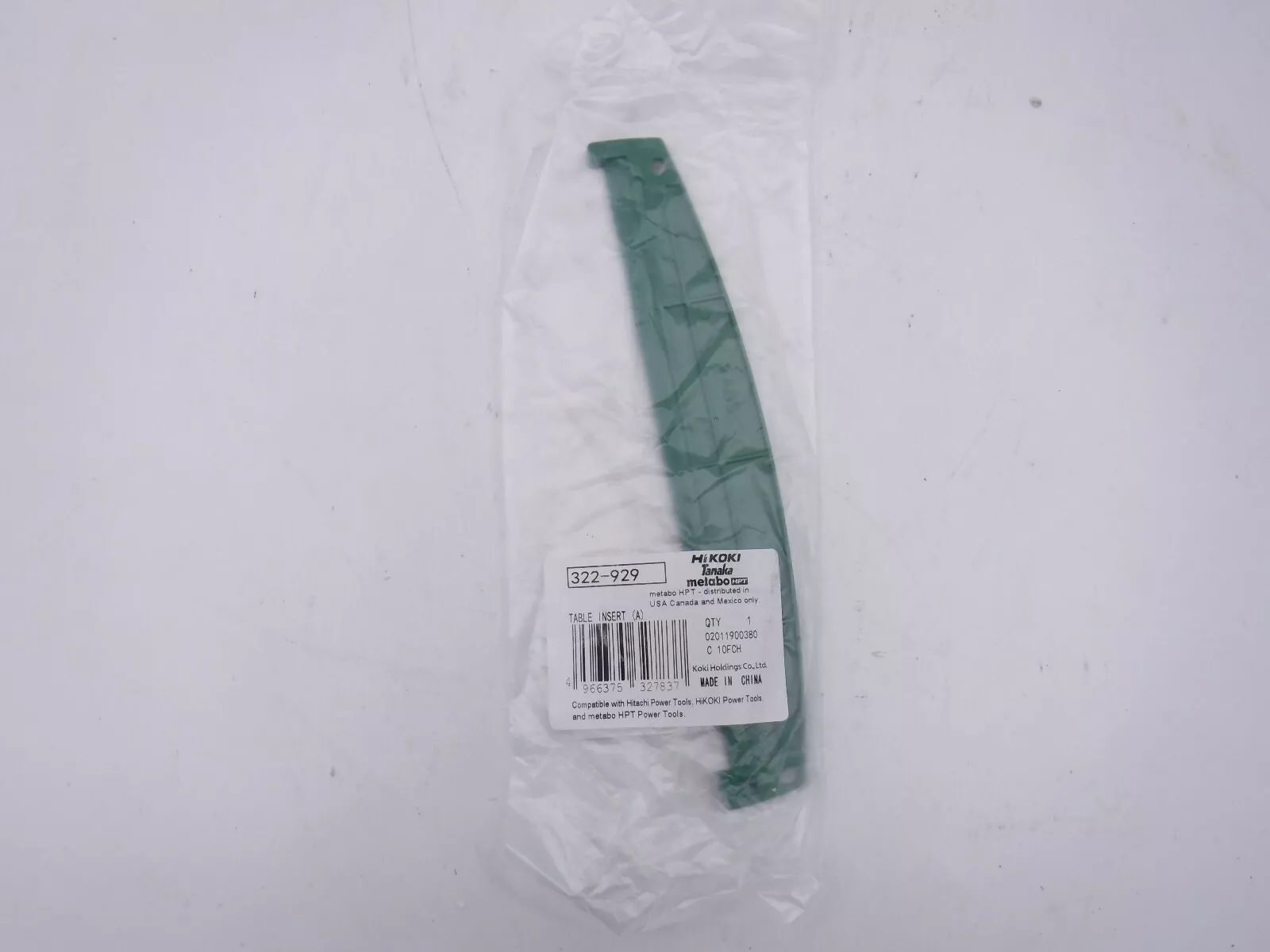 Original Hitachi Part # 322-929 Table Insert C10Fce C10Fch Miter Saw ...