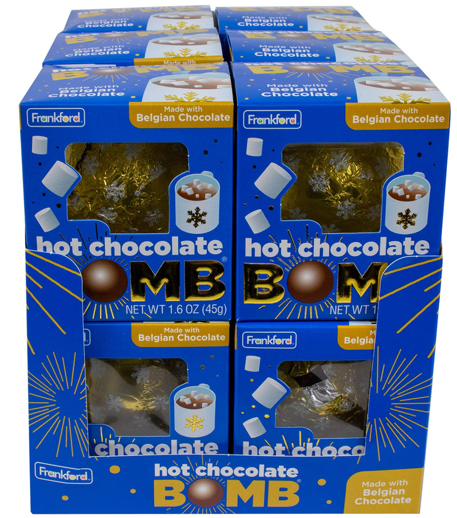 Original Belgian Milk Chocolate Christmas Hot Cocoa Bomb with Mini ...