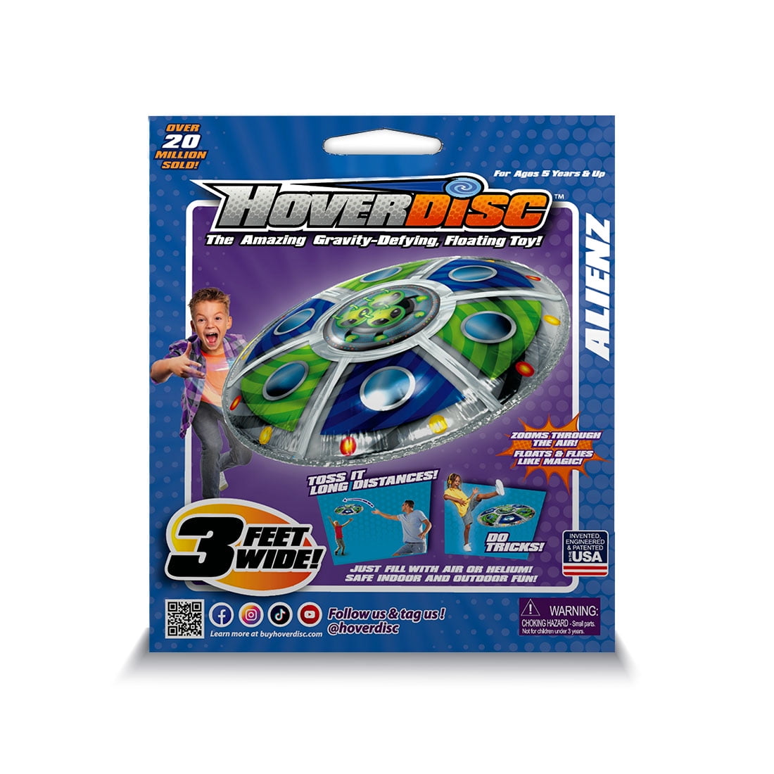 Alien Hover Toy: 3 ft Wide Flying Inflatable HoverDisc Spinning Disc ...