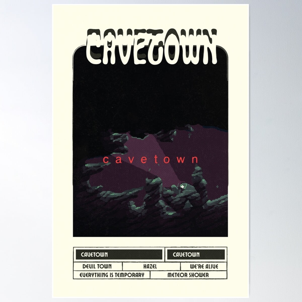 Original Indie Art Print Of Cavetown’S Self-Titled Album / Indie Retro Modern Art Poster Wall ...