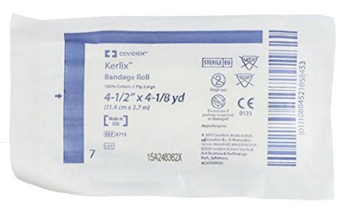 Original Kerlix 6715, Sterile Bandage Rolls 4 1/2" x 4 1/8 Yd, Pack of ...