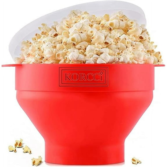 Popco Silicone Microwave Popcorn Popper with Lid - Quick Kernel Maker ...