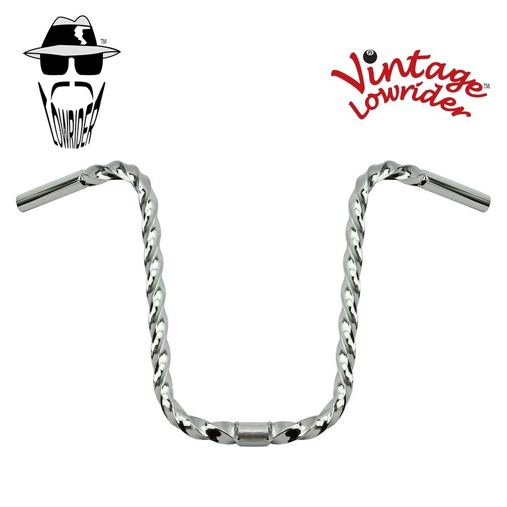 Original Lowrider 13" Square Twisted Bicycle Handlebar 25.4mm Clamp ...