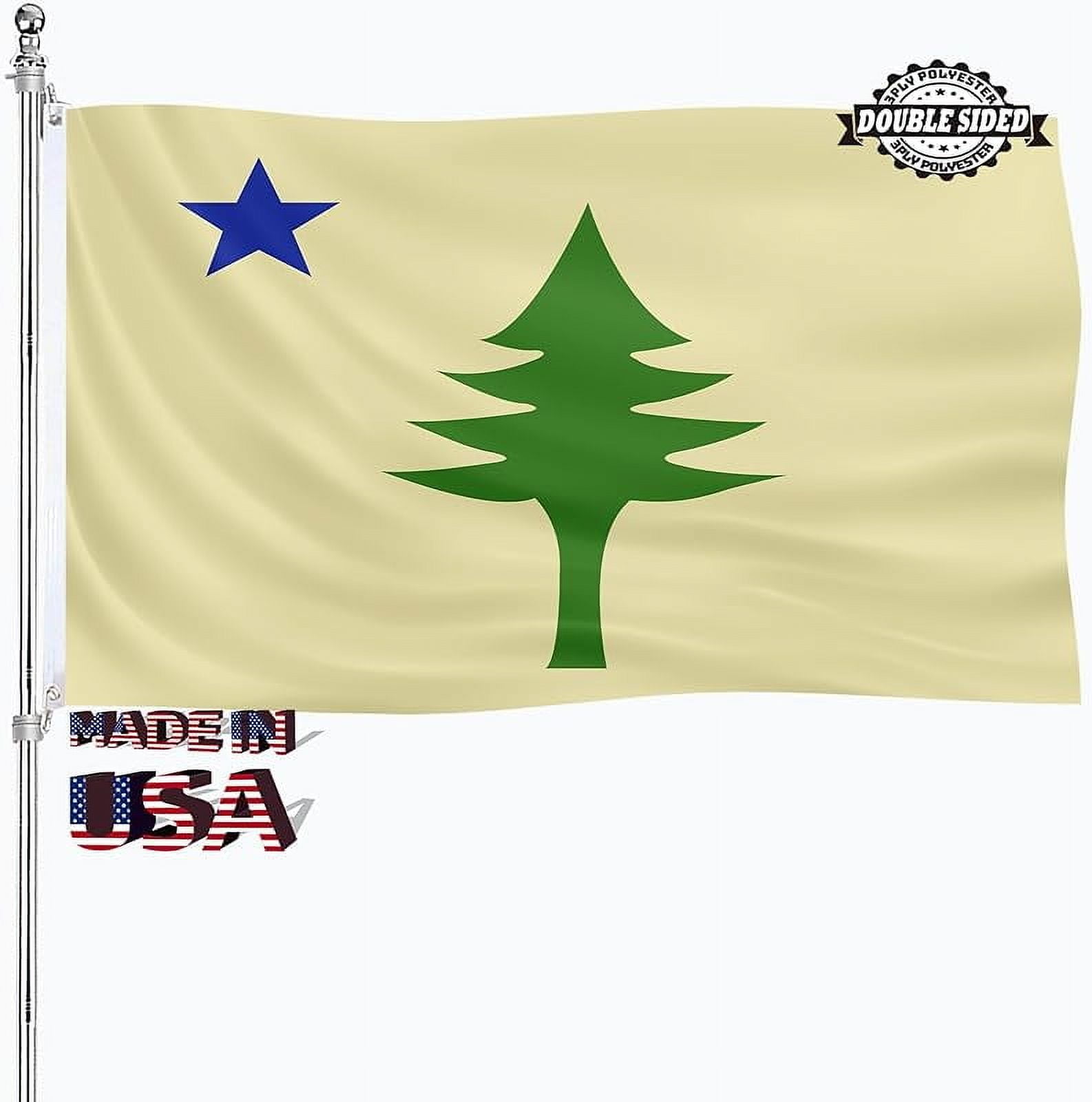 Original Maine State Flag 3x5 Double Sided Original Maine Flags Outdoor ...