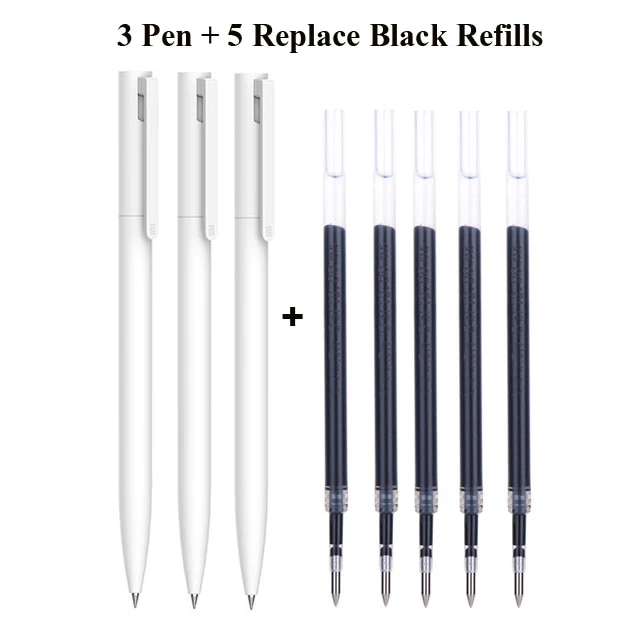 Original Mi Gel Pen 0.5mm Black Refill No Cap Bullet Pen Smooth ...
