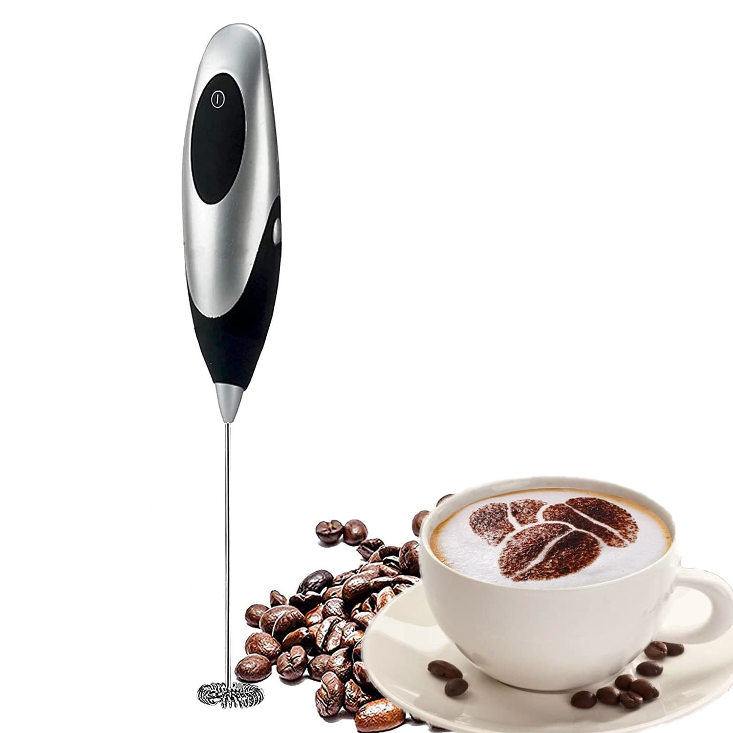 Handheld Milk Frother Foam Maker - Whisk Mixer for Coffee, Lattes ...