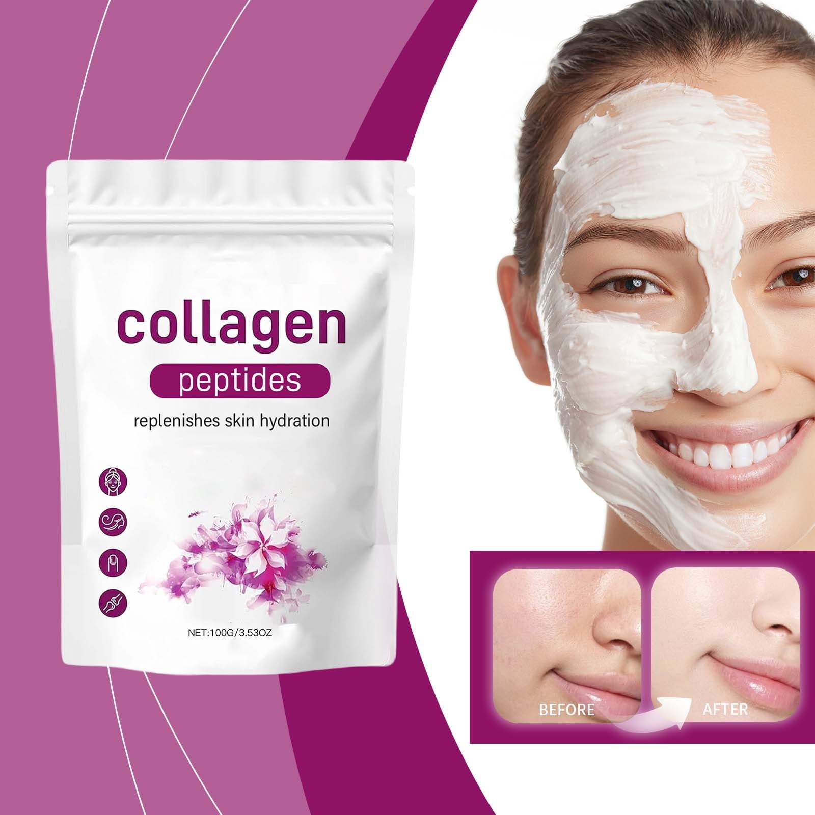 Modeling Mask Powder Collagen 100g- Peel-Off Type Modeling Rubber Mask ...