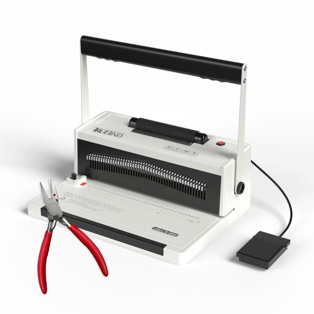 Electric Coil Binding Machine with Manual Punch, 20 Sheet Capacity, 440 ...