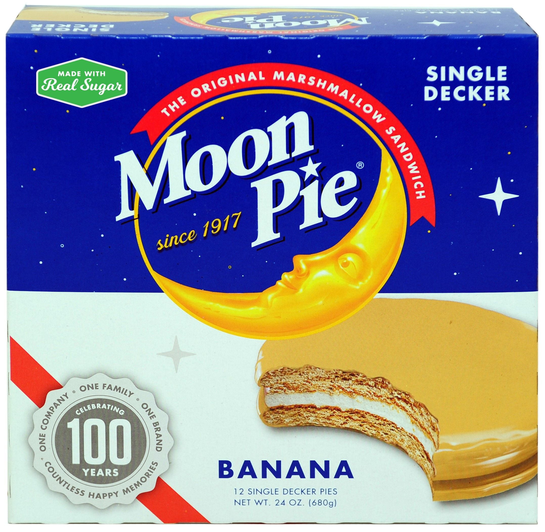 Original MoonPie Banana - 12 count box, 8 per case - Walmart.com