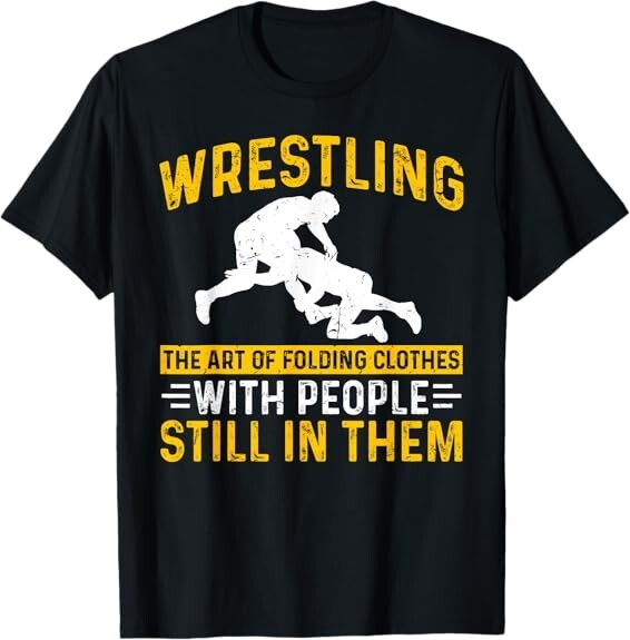 Original NEW Funny Wrestling Art Of Folding Clothes With People In Them ...
