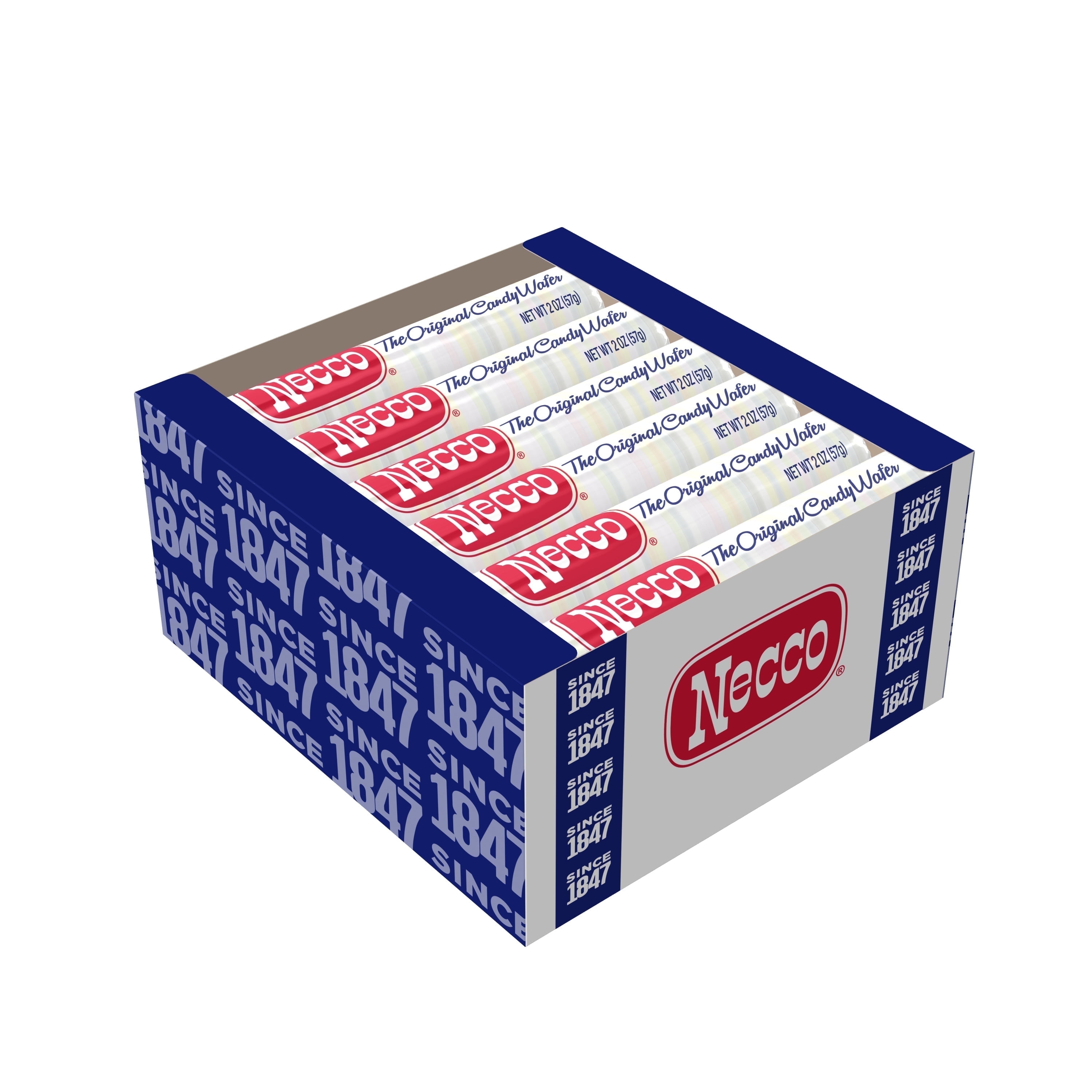 Necco Original Assorted Wafers, 18 Rolls, Gluten-Free Crispy Nostalgic ...