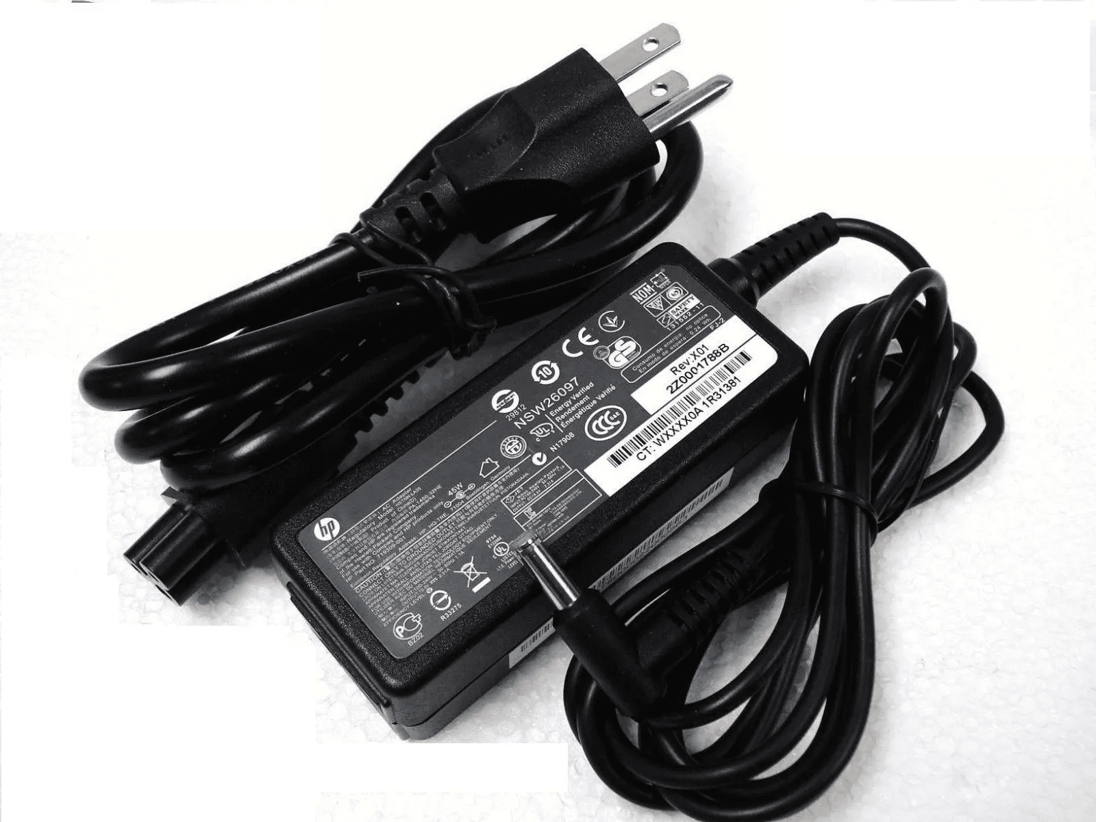 Pre-Owned OEM HP 45W 19.5V 2.31A HSTNN-DA40 AC Power Adapter with blue ...