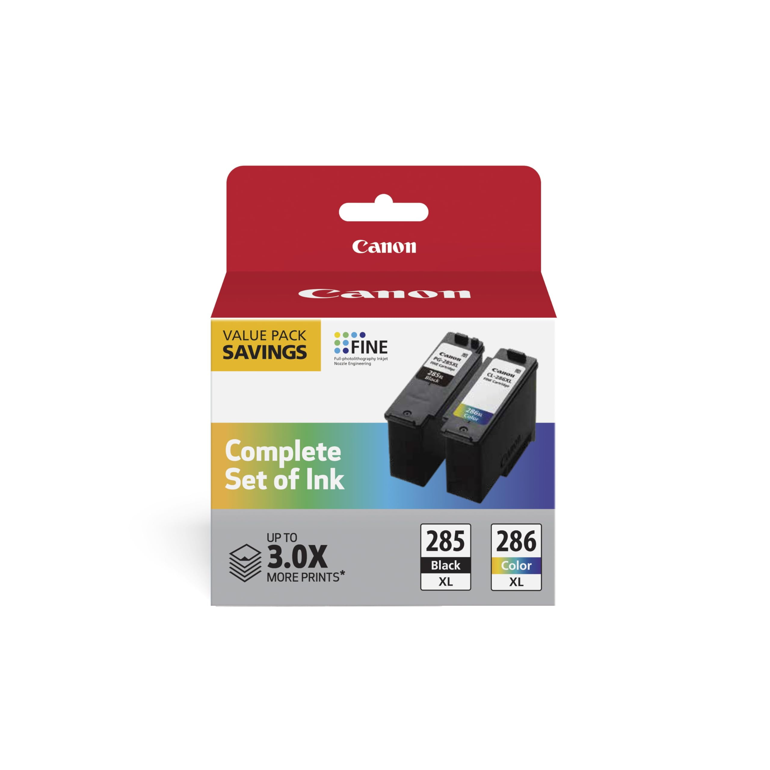 Original PG-285 XL/CL-286 XL Black/Tri-Color High Yield Ink Cartridges ...