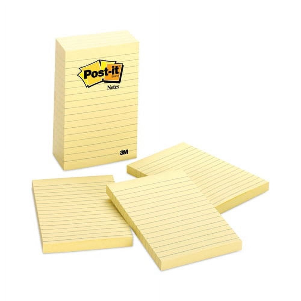 Original Pads in Canary Yellow, Note Ruled, 4" x 6", 100 Sheets/Pad, 5 ...