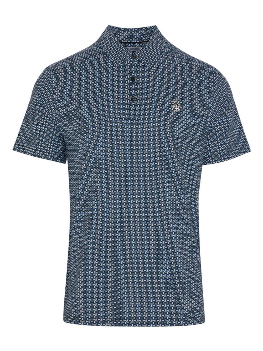 Original Penguin Polo Shirt (All Over Micro Pinball Flipper, Caviar ...