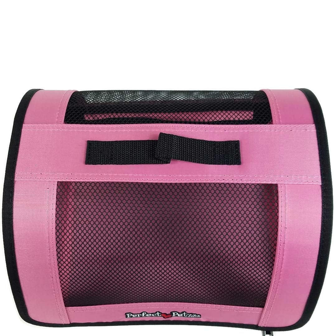 Perfect Petzzz Sturdy Pink Nylon and Mesh Zippered Dog Bag for Plush ...