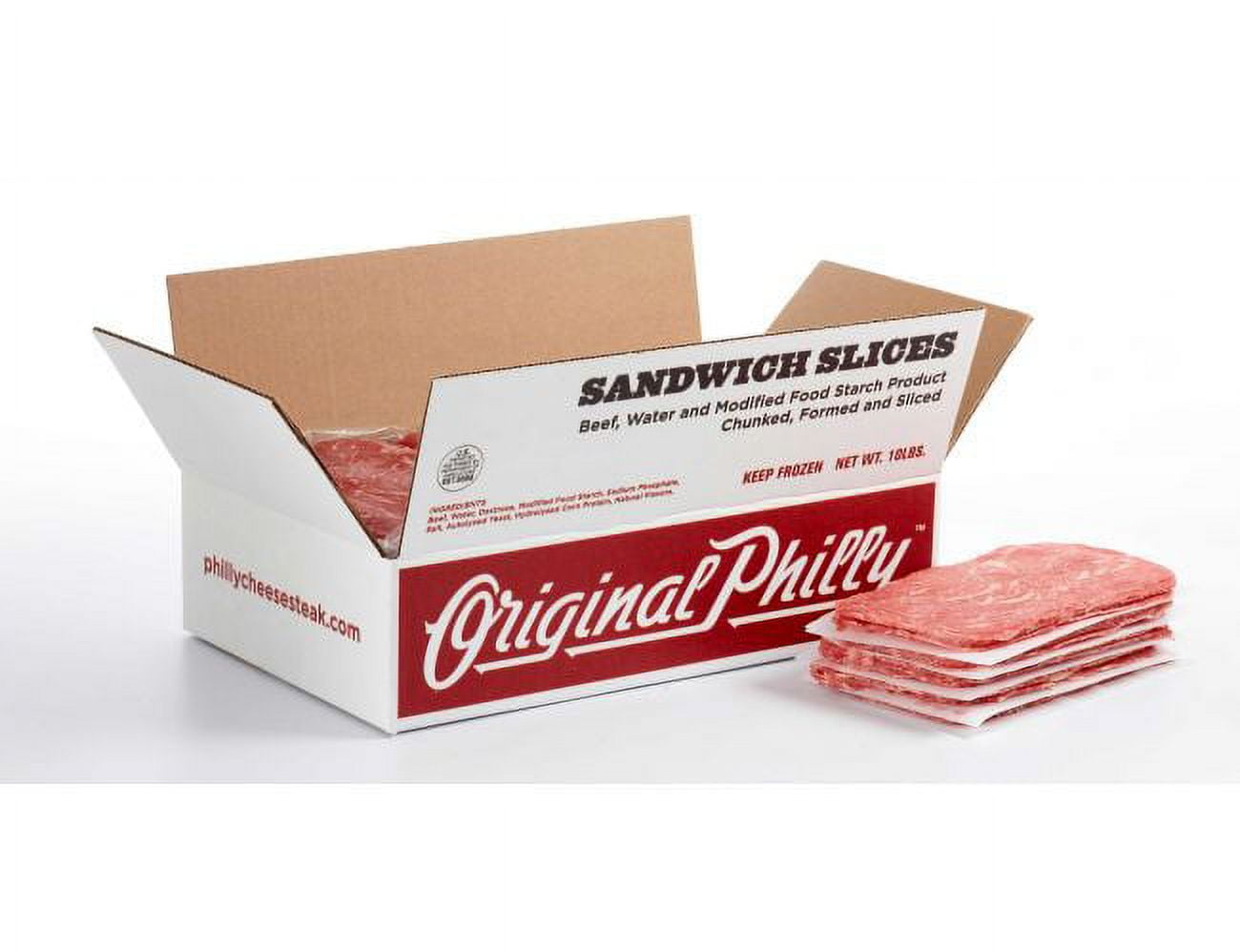 Original Philly Ribeye Seasoned Beef Sandwich Slices, 5 Ounce - 32 per ...