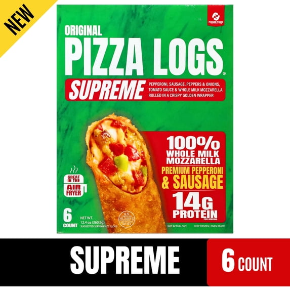 Finger Food Products Original Pizza Logs® Supreme, Air Fryer and Oven ...