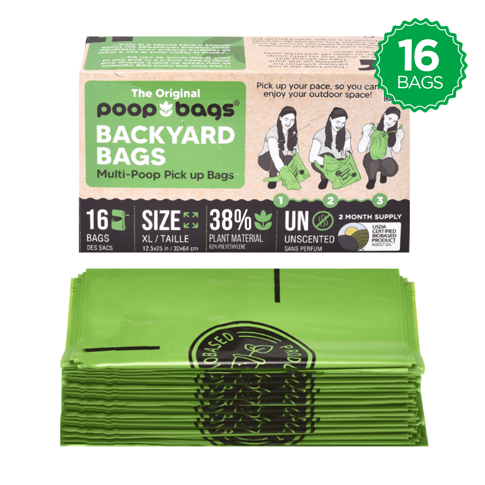 The Original Poop Bags® - USDA Certified 38% Plant Based Doggie Poop ...