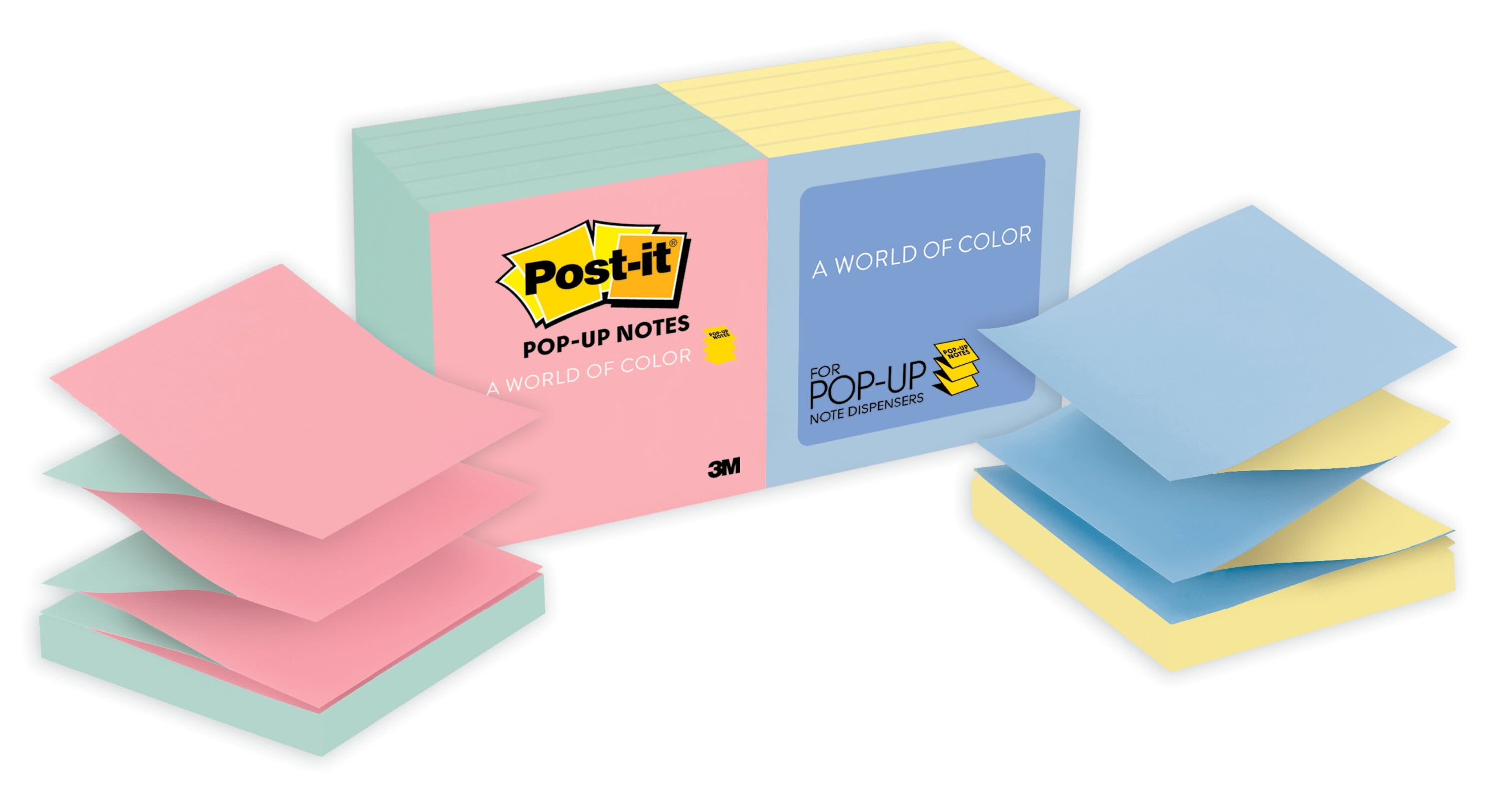 Original Pop-Up Refill, Alternating Marseille Colors, 3 X 3, 100-Sheet ...