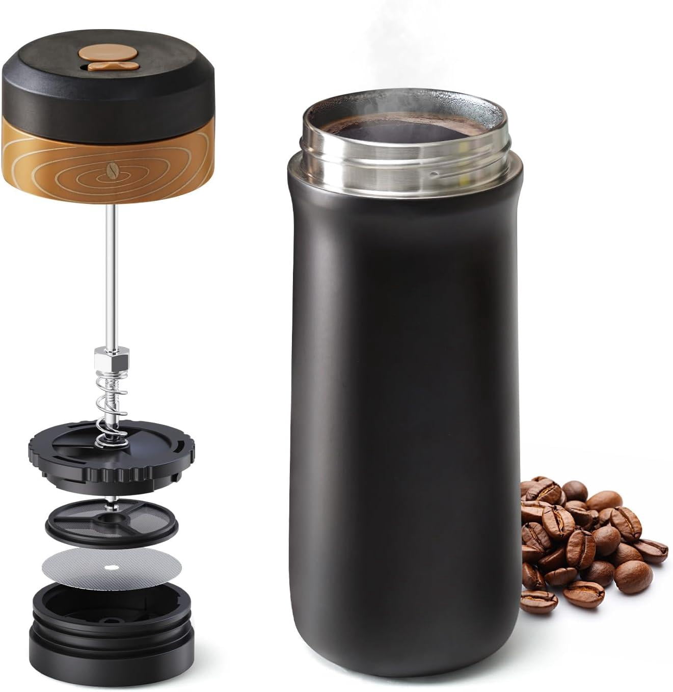 The Original Portable French Press Stainless Steel Coffee Maker Premium ...