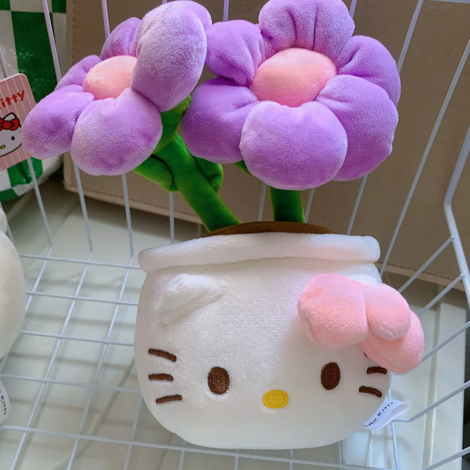 Original Potted Plant Hello Kitty Plush Toy Lovely Flower Doll Kitty ...