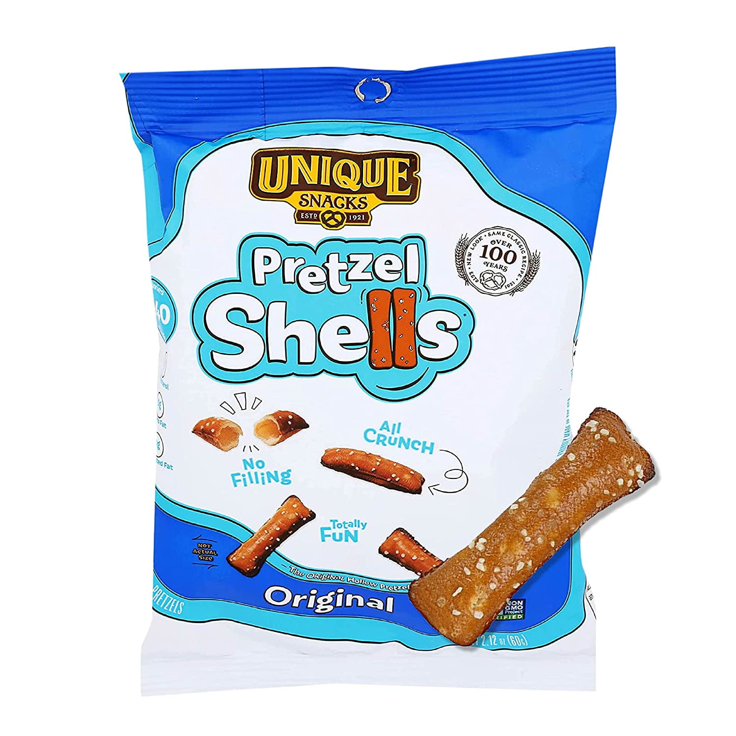 Original Pretzel Shells, Delicis Homestyle Baked Snack Bag, Vegan ...
