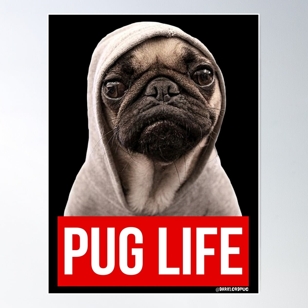 Original Pug Life Pug Poster Wall Art, Modern Wall Decor For Living ...