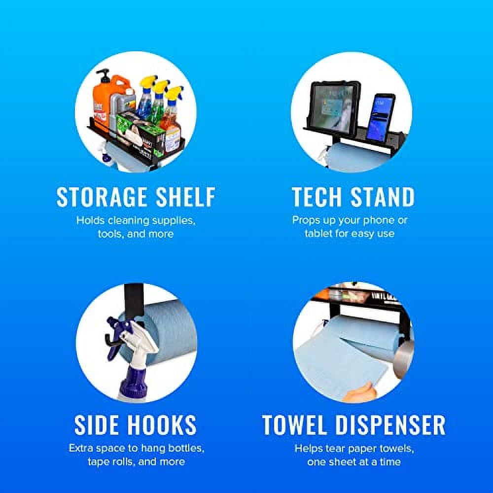 The Original Quick Clean Garage Paper Towel Holder, Wall Mount Shelf ...