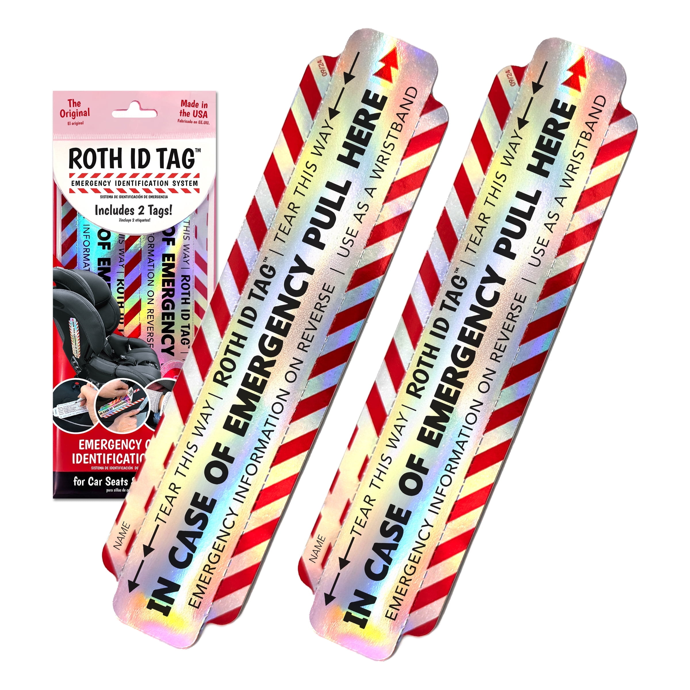 ROTH ID TAG, Emergency Identification Kit for Car Seats, Strollers ...