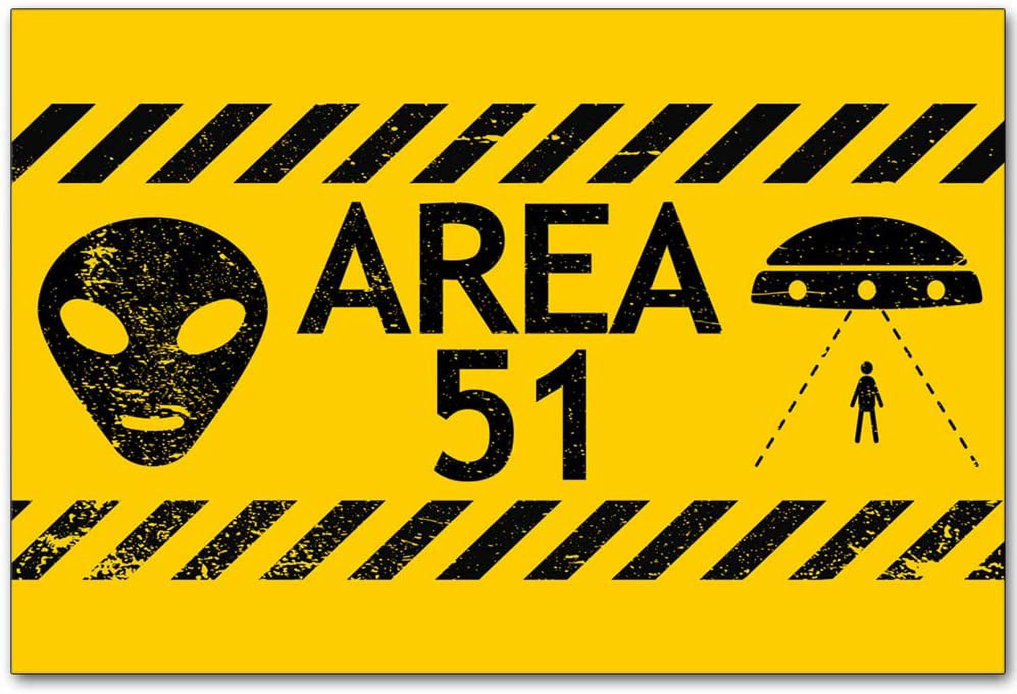 Original Retro Design Area 51 Alien Tin Metal Signs Wall Art | Thick ...