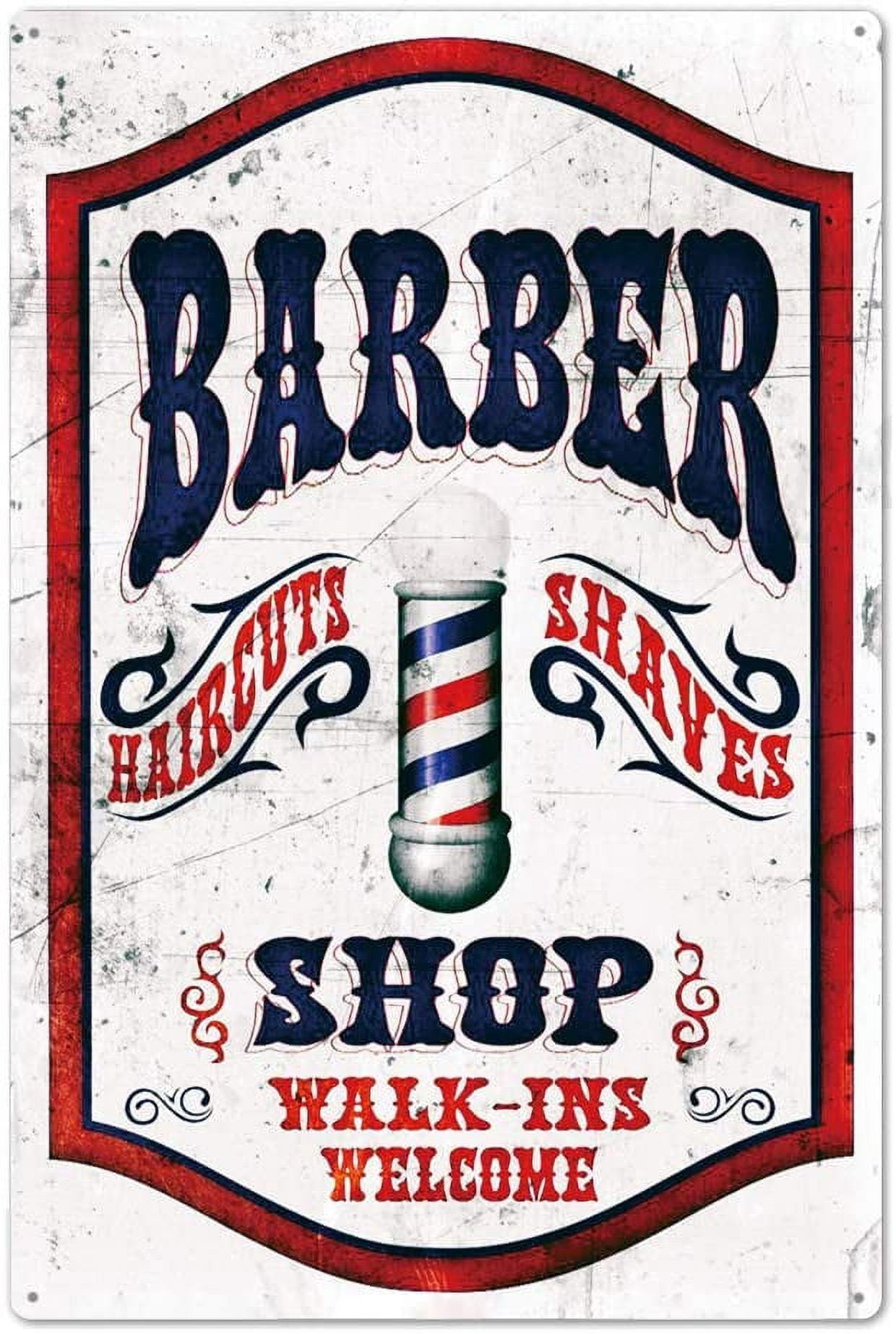 Original Retro Design Metal Sign Barber Shop Poster Barber Signs ...