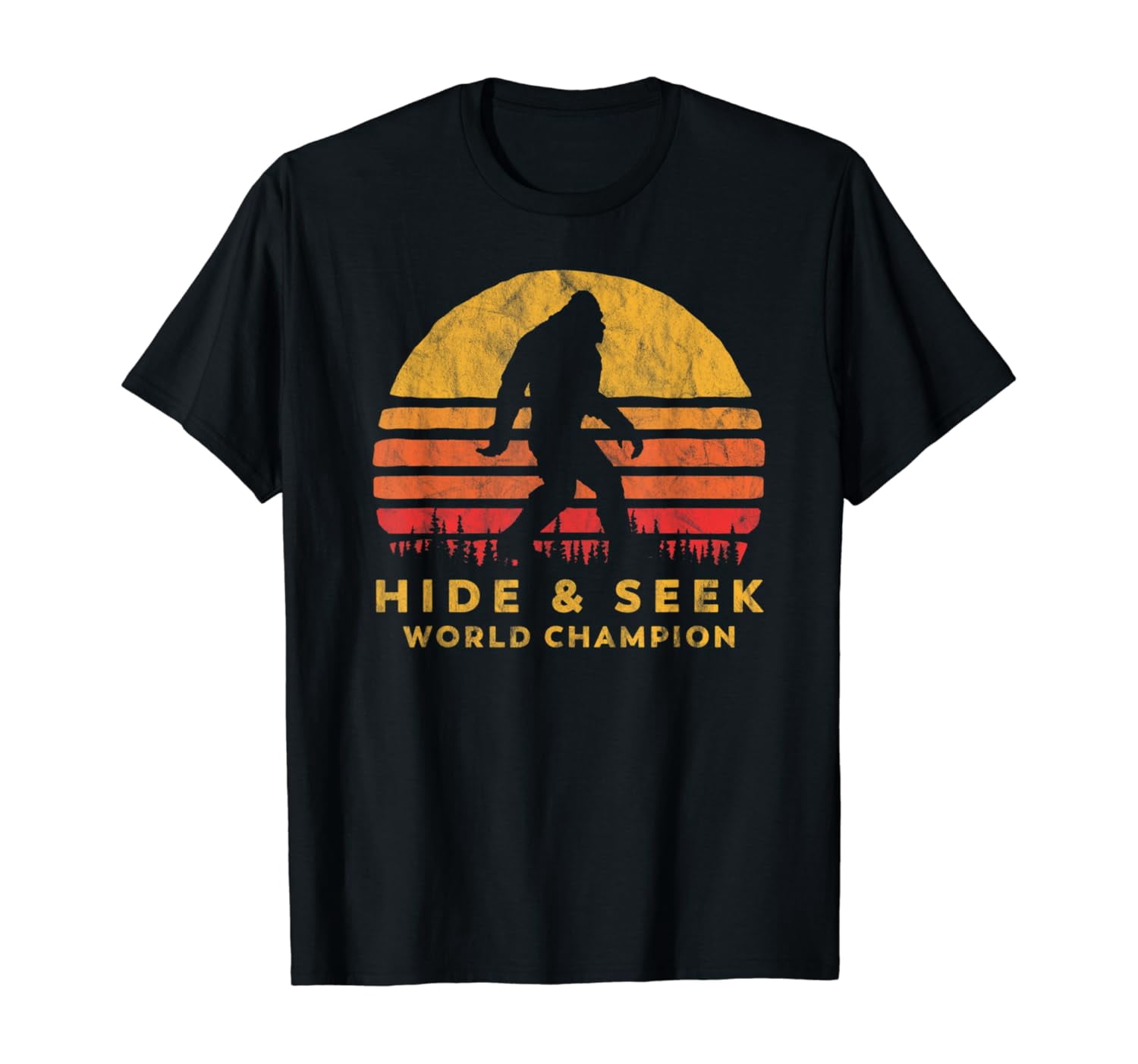 Original Retro Hide & Seek World Champ Bigfoot Sun Graphic T-Shirt ...