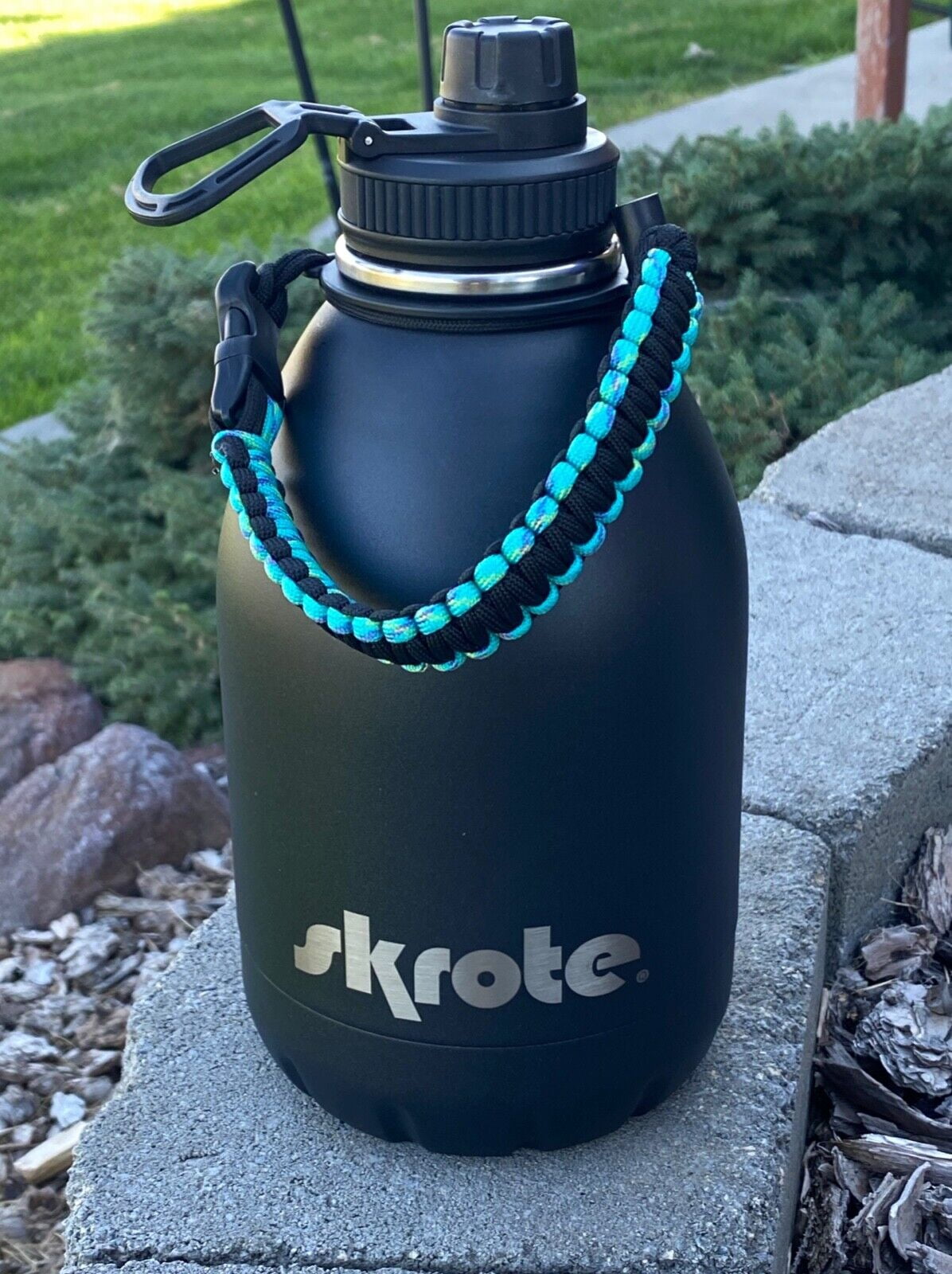 Original SKROTE Double-Wall 64oz Insulated Beer Growler Braided Nylon ...