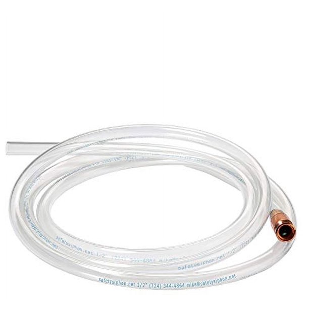 The Original Safety Siphon 10 Foot High Grade Hose, 1/2" Valve Siphon ...
