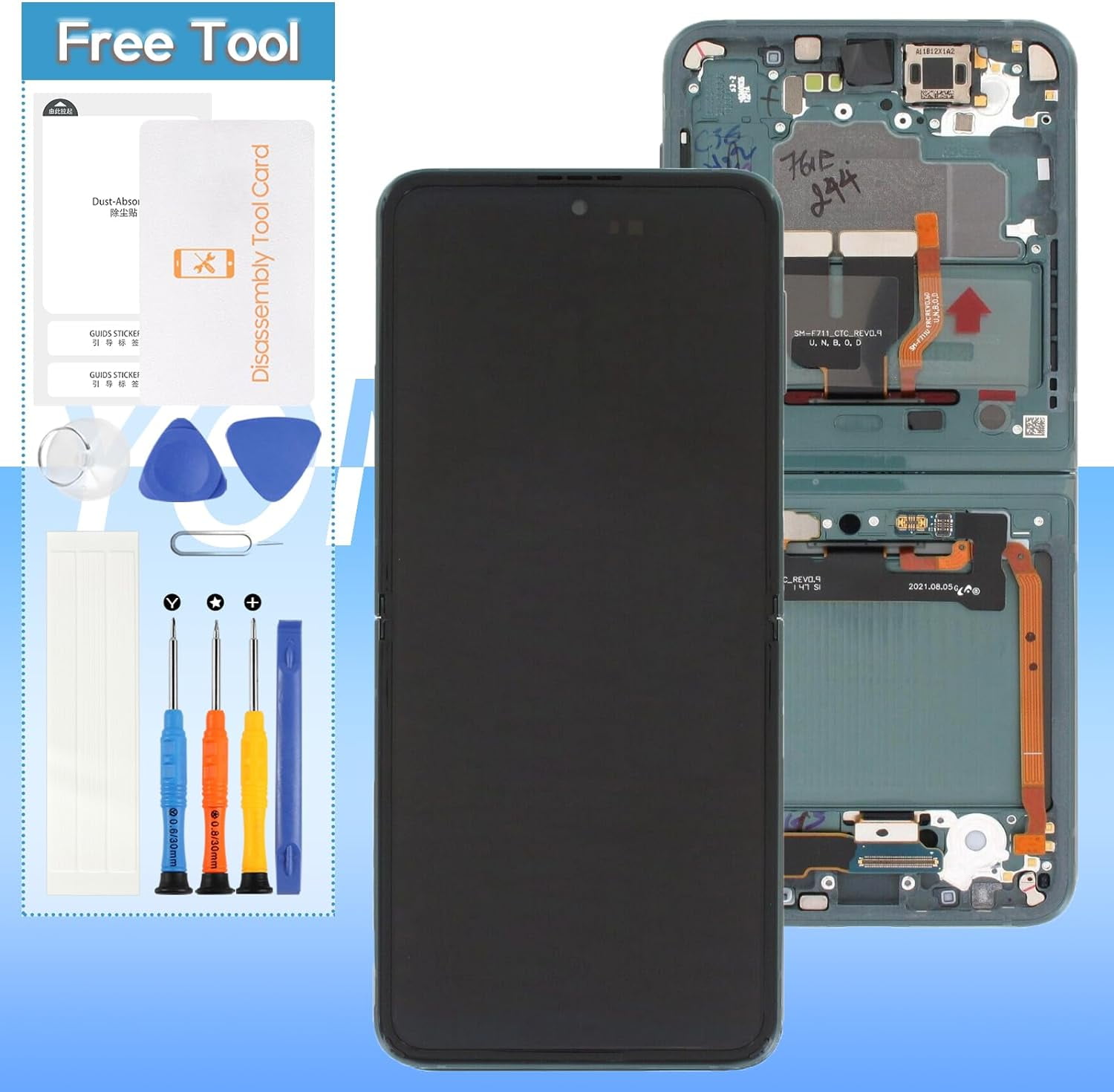 Original for Samsung Galaxy Z FILP 3 5G LCD Display SM-F711B, SM-F711N ...