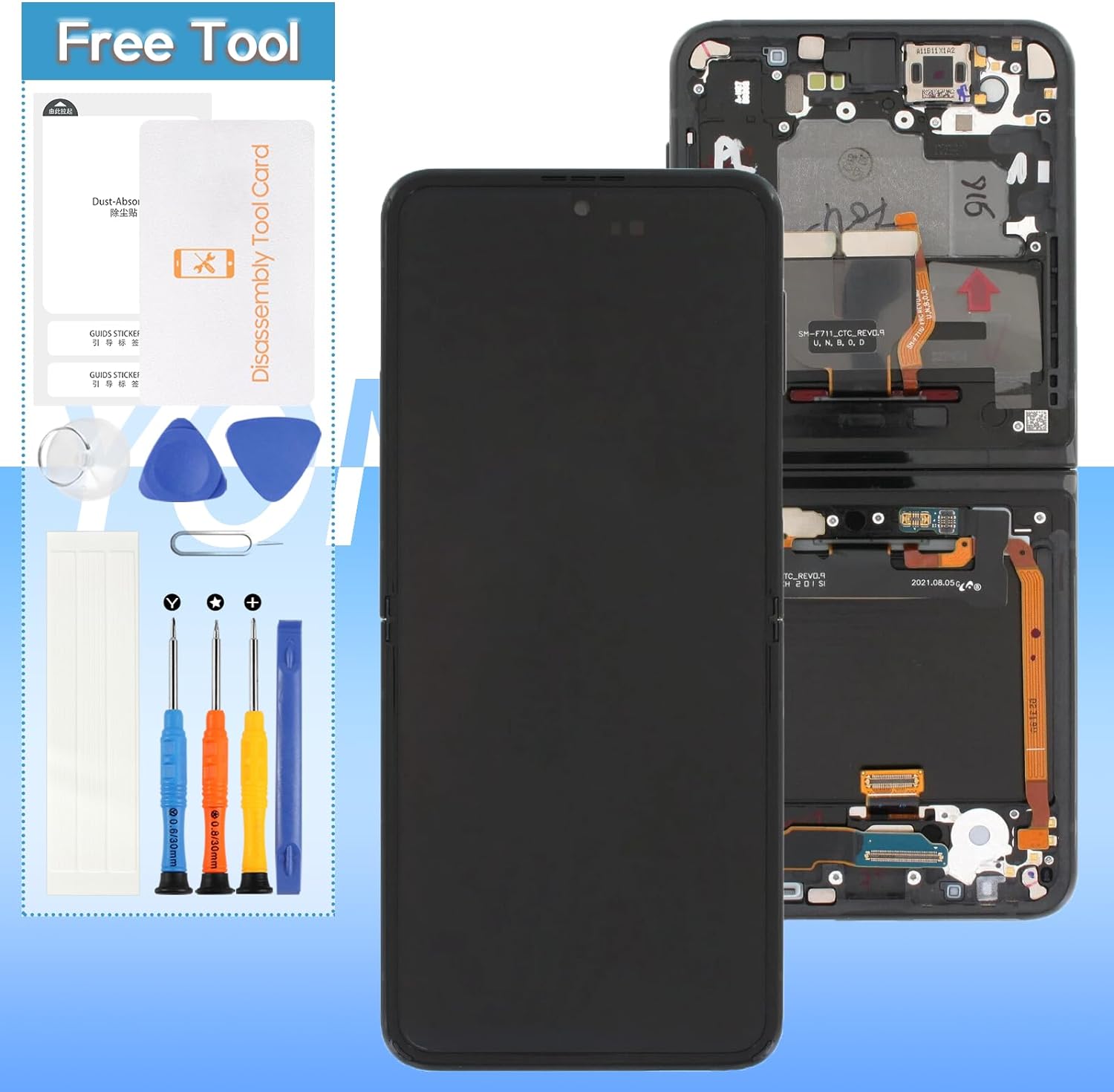 Original for Samsung Galaxy Z Flip 3 5G Inner LCD Display SM-F711B, SM ...